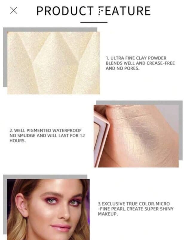 Diamond Design Long-Wearing Smudge Proof Brightening Highlighter ⋆ ...