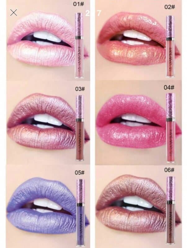 Liquid Lipcolor,Glitter Lip Gloss, Highly Pigmented Long- 04 Red Ochre ...