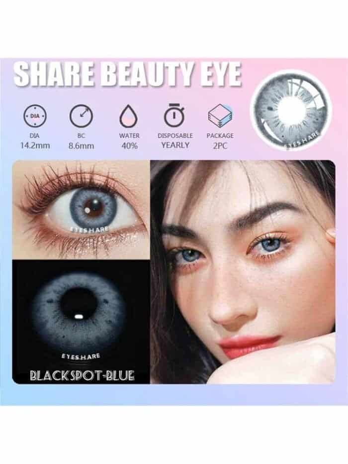 1pair Soft Colored Contact Lenses With Naturally Blue ⋆ Women's Store