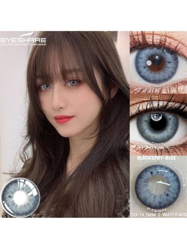 1pair Soft Colored Contact Lenses With Naturally Blue ⋆ Women's Store
