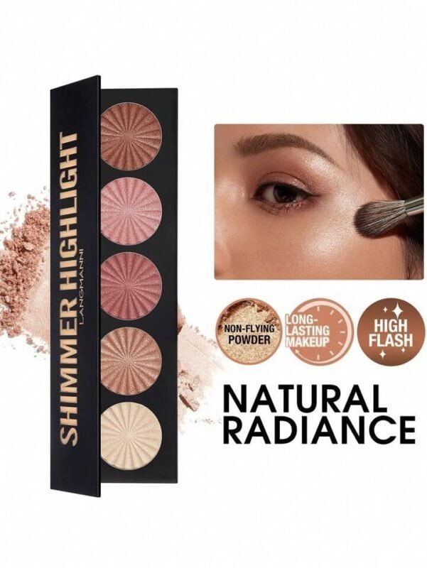 5-Color Highlighter Powder Palette, Highlighter Palette Contour ⋆ Women ...