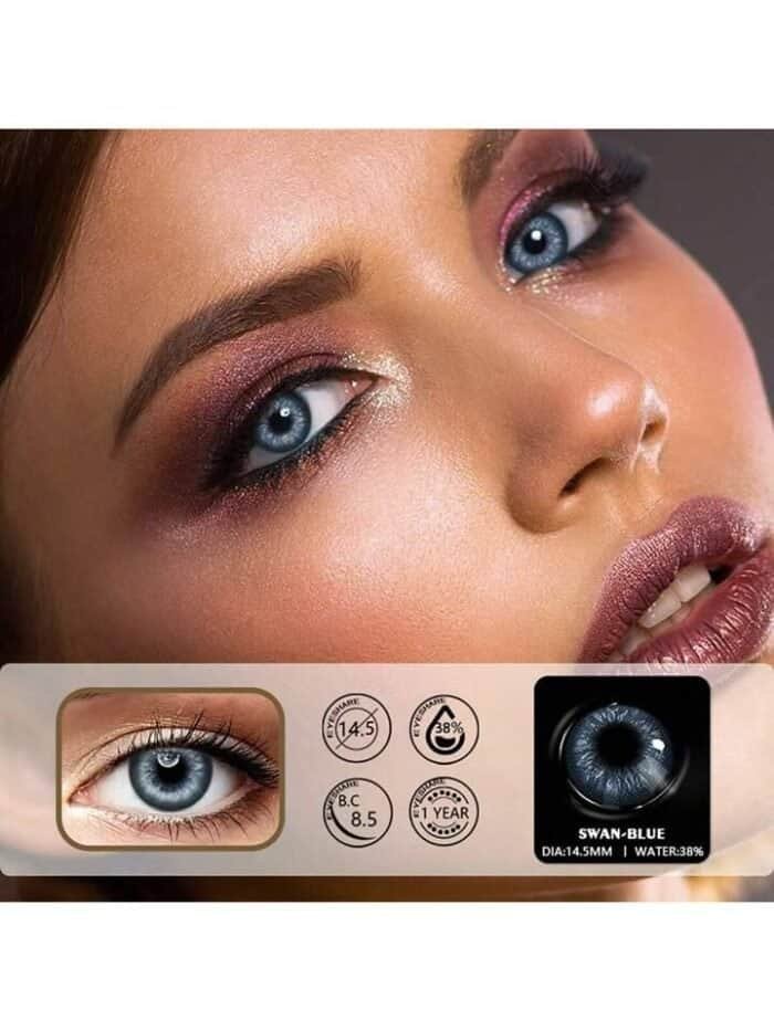 1 Pair Big Eye Color Soft Eyes Lenses Blue ⋆ Women's Store