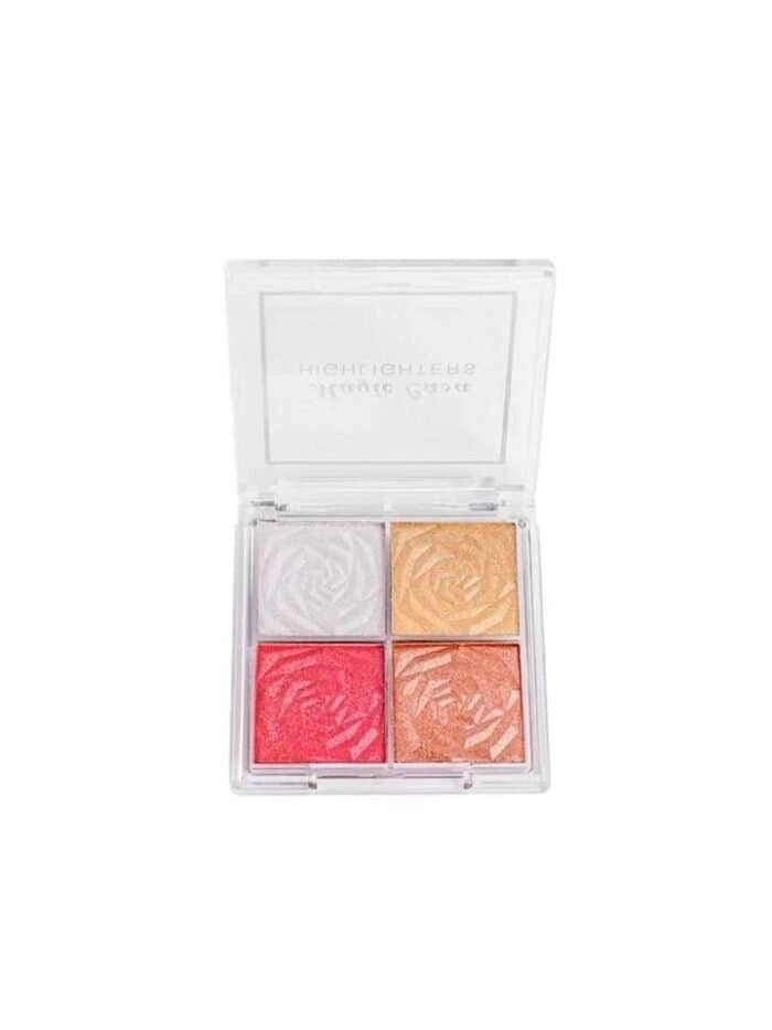 Small Compact 4-color Highlighter & Blush & Contour #01 ⋆ Women's Store