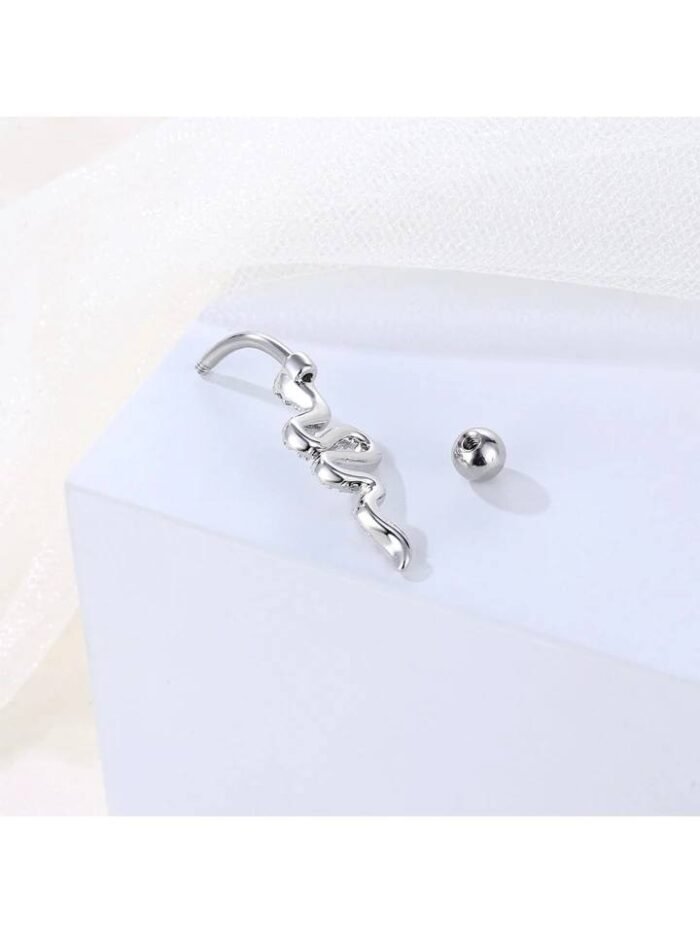 Serpent-shaped Navel Piercing Ring ⋆ Women's Store
