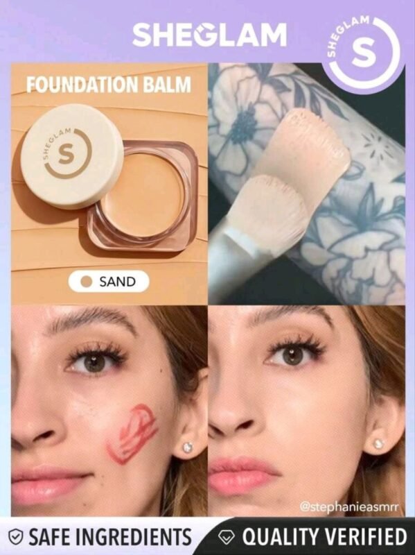 SHEGLAM Full Coverage Foundation Balm-Sand Long Lasting ⋆ Women's Store